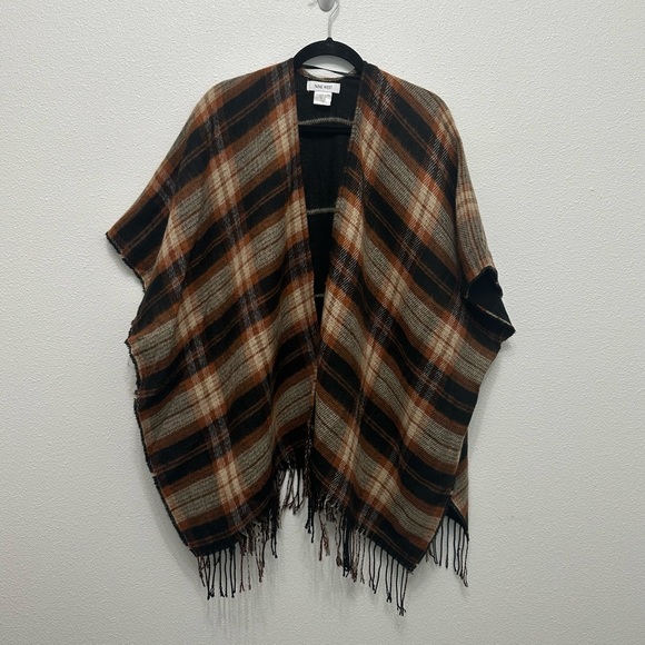 Nine West | Sweaters | Womens Nine West Plaid Poncho Sweater | Poshmark